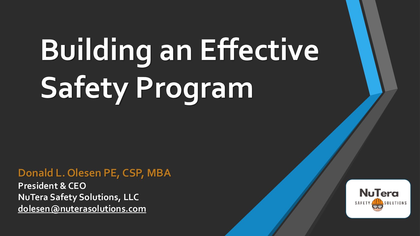 Building an Affective Safety Program | Oshaedne